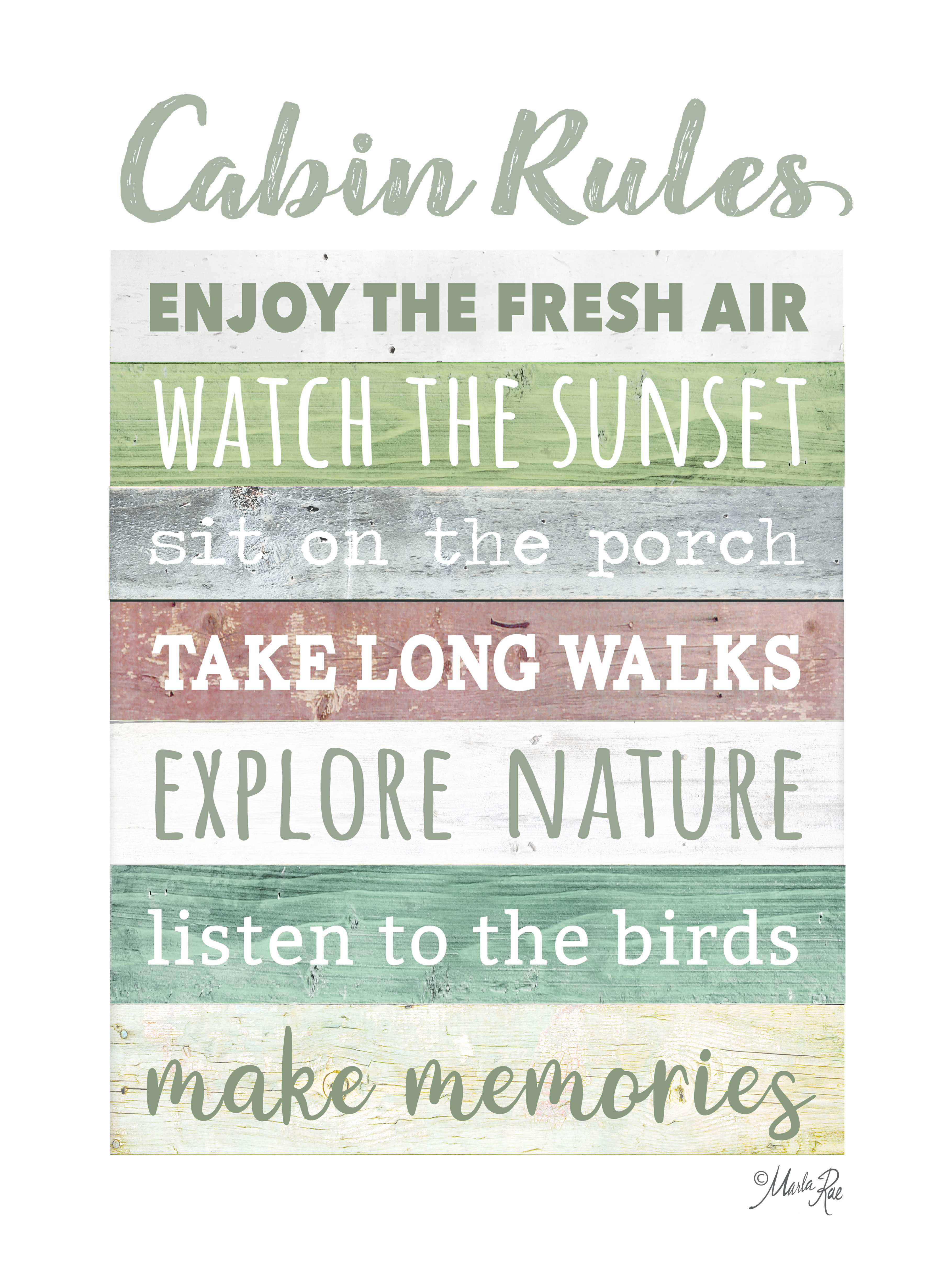 Trinx Cabin Rules - Wrapped Canvas Print | Wayfair